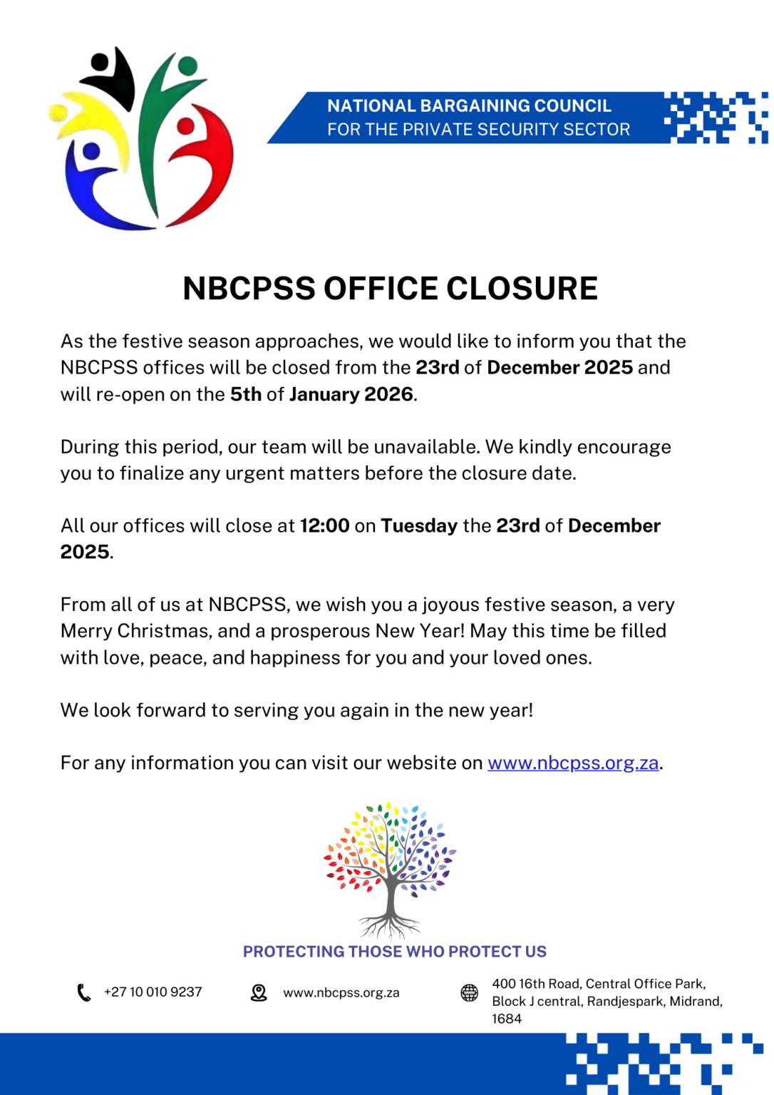 NBCPSS Office Closure - NBCPSS